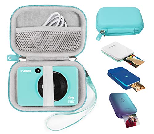 getgear Case for Canon Ivy Mobile Mini CLIQ, CLIQ+, CLIQ 2, CLIQ+2 Instant Camera Printer and Photo Printer, Also for Koda Series and HP Sprocket 2nd/ 1st (Mint Green)