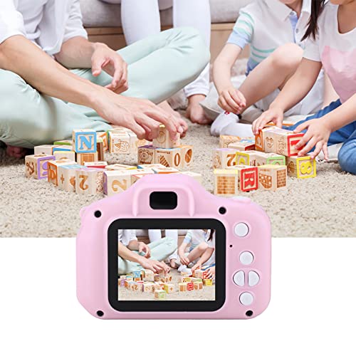 Mini Portable Camera Kid Camera, 1080P HD 2.0 IPS Kids Digital Camera, Support 32G Memory Card, 800W Pixels, 1000mAh Battery, a Gift for Children (Pink)