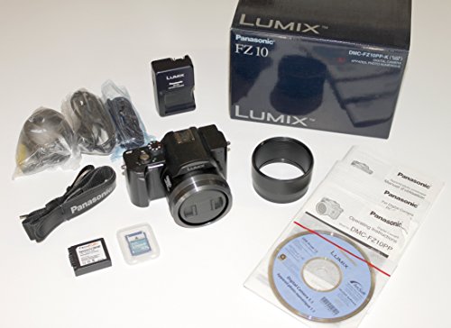 Panasonic Lumix DMC-FZ10K 4MP Digital Camera with 12x Optical Zoom (Black)