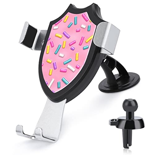 Pink Donut Glaze Car Phone Holder Long Arm Suction Cup Phone Stand Universal Car Mount for Smartphones