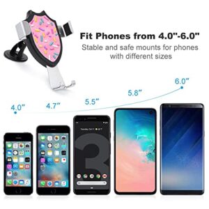 Pink Donut Glaze Car Phone Holder Long Arm Suction Cup Phone Stand Universal Car Mount for Smartphones