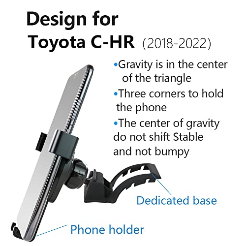 LUNQIN Car Phone Holder for 2018-2022 Toyota CHR C-HR Auto Accessories Navigation Bracket Interior Decoration Mobile Cell Phone Mount