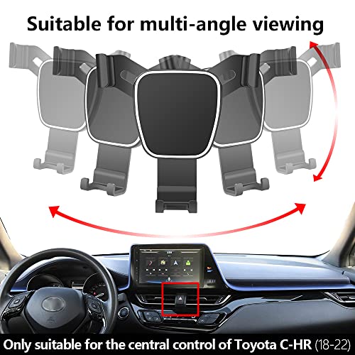 LUNQIN Car Phone Holder for 2018-2022 Toyota CHR C-HR Auto Accessories Navigation Bracket Interior Decoration Mobile Cell Phone Mount