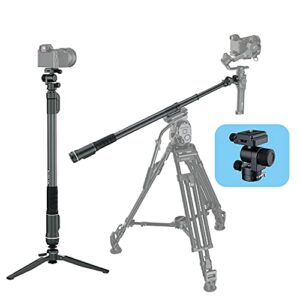 moza slypod pro slider motorized monopod camera sliders made of light-weight carbon fiber vertical payload 13lb extend out 520mm 5.5h running time with pan and tilt head & tripod