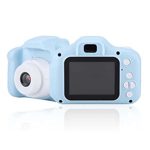 Mini Portable Kids Camera - 2.0 Inch IPS Color Screen - HD 1080P Childrens Digital Camera - with Photo/Video Function - Gift for Boys, Girls (Blue)