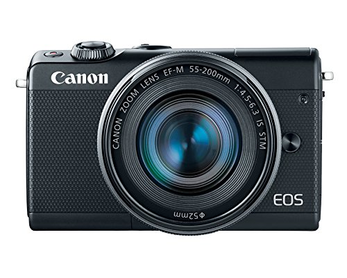 Canon EOS M100 Mirrorless Camera w/ 15-45mm Lens & 55-200mm Lens - Wi-Fi, Bluetooth, and NFC enabled (Black)