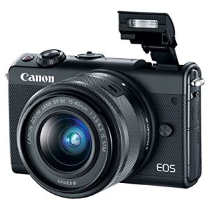 Canon EOS M100 Mirrorless Camera w/ 15-45mm Lens & 55-200mm Lens - Wi-Fi, Bluetooth, and NFC enabled (Black)