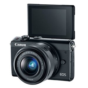 Canon EOS M100 Mirrorless Camera w/ 15-45mm Lens & 55-200mm Lens - Wi-Fi, Bluetooth, and NFC enabled (Black)