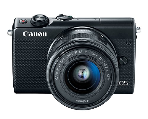 Canon EOS M100 Mirrorless Camera w/ 15-45mm Lens & 55-200mm Lens - Wi-Fi, Bluetooth, and NFC enabled (Black)