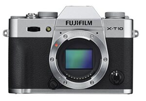 fujifilm x-t10 body silver mirrorless digital camera