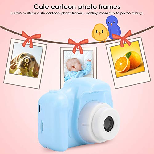 Kids Camera, Digital Selfie Camera Gifts Video Camera Cute for Girls Age 3-9(Blue)