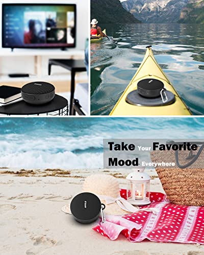 Inwa Bluetooth Bicycle Speakers with TF Card Mode, Waterproof Wireless Portable Traveling Bike Speaker, Built in Mic for Bicycle Riding, Showering, Hiking, Pool, Beach, Golfing(Black)