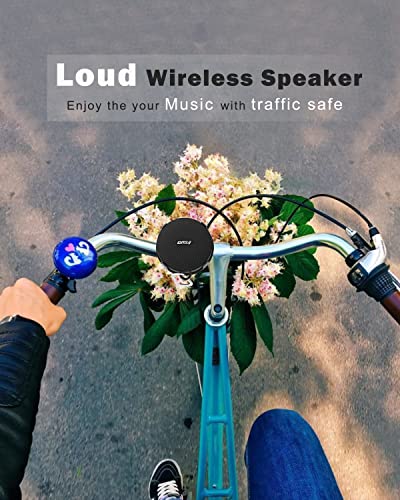 Inwa Bluetooth Bicycle Speakers with TF Card Mode, Waterproof Wireless Portable Traveling Bike Speaker, Built in Mic for Bicycle Riding, Showering, Hiking, Pool, Beach, Golfing(Black)