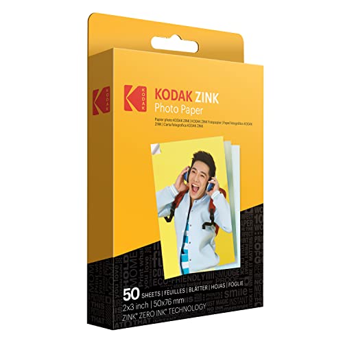 Kodak Printomatic Digital Instant Print Camera (Yellow) & Printomatic Digital Instant Print Camera (Green) Print Memories Instantly & 2"x3" Premium Zink Photo Paper (50 Sheets) (Pack of 1)