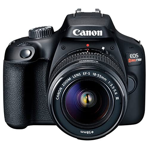 Canon EOS Rebel T100 DSLR Camera w/EF-S 18-55mm f/3.5-5.6 III Lens + EF 75-300mm f/4-5.6 III Lens + 420-800mm f/8.3 HD Lens + 2X 64GB Memory + Case + Filters + Tripod + More (35pc Bundle)