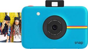 zink polaroid snap instant digital camera (blue) with zink zero ink printing technology