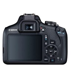 Canon EOS 2000D (Rebel T7) DSLR Camera w/18-55mm F/3.5-5.6 Zoom Lens + EF 75-300mm f/4-5.6 III Lens + 420-800mm f/8.3 HD Lens + 2X 64GB Memory + Case + Filters + Tripod + More (35pc Bundle)