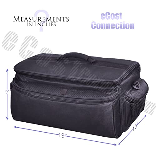 eCostConnection Extra Large Soft Padded Water Resistant Camcorder Equipment Gadget Bag/Case for Canon XA10, XA20, XA25, XH-G1s, XL2 and More Cameras Camcorders and DSLR