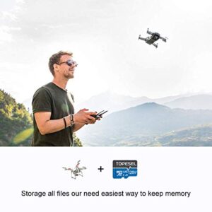 TOPESEL 128GB Micro SD Card SDXC Memory Cards UHS-I TF Card Class 10 for Camera/Phone/Galaxy/Drone/Dash Cam/GOPRO/Tablet/PC/Computer(1 Pack U1 128GB)