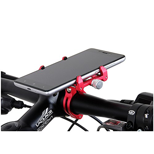 GUB Mountian Bike Phone Mount Bicycle Holder, Aluminum Alloy Adjustable Bike Cell Phone GPS Mount Holder Rotating Cradle Clamp for Bicycle Motorbike,iPhone Samsung Android Smartphones (Black)