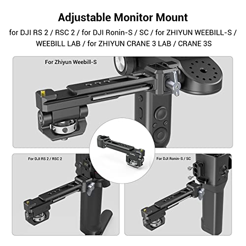 SmallRig Adjustable Camera Monitor Mount for DJI Ronin-S/Ronin-SC, for Zhiyun Crane 3/Weebill Lab - BSE2386