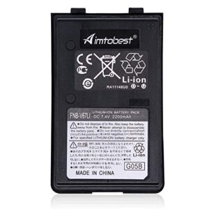 aimtobest fnb-v67 fnb-v67li 2200mah li-ion battery compatible for yaesu vertex radio ft-60r ft-60 ft60r ft60 vx110 vx150 vx170 vx400 vx800 (not fits for cd-26 charger)