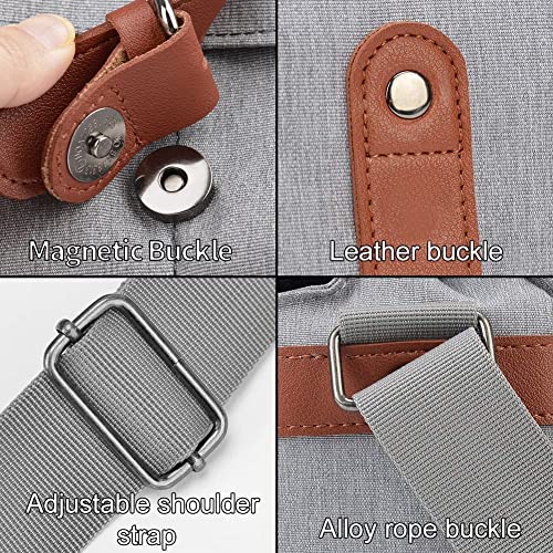 CADeN Compact Camera Shoulder Bag Case Compatible for Nikon, Canon, Sony SLR/DSLR Mirrorless Cameras and Lenses Waterproof Gray