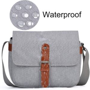 CADeN Compact Camera Shoulder Bag Case Compatible for Nikon, Canon, Sony SLR/DSLR Mirrorless Cameras and Lenses Waterproof Gray