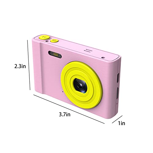 Kids Camera for Boys and Girls Digital Camera with Memory Card 16X Zoom Vlogging Camera 1080P Video Recorder with Multiple Unique Functions Great Birthday Electronic Toys for Children (Pink 32GB)