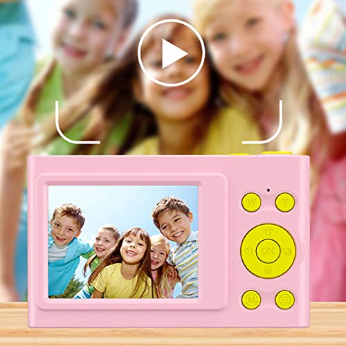 Kids Camera for Boys and Girls Digital Camera with Memory Card 16X Zoom Vlogging Camera 1080P Video Recorder with Multiple Unique Functions Great Birthday Electronic Toys for Children (Pink 32GB)