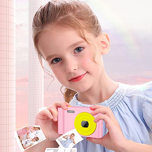 Kids Camera for Boys and Girls Digital Camera with Memory Card 16X Zoom Vlogging Camera 1080P Video Recorder with Multiple Unique Functions Great Birthday Electronic Toys for Children (Pink 32GB)