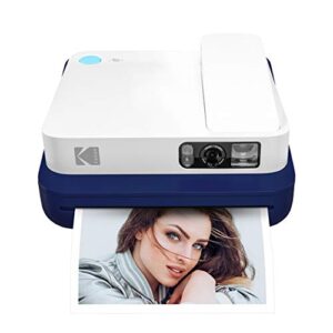 KODAK Smile Classic Digital Instant Camera for 3.5 x 4.25 Zink Photo Paper - Bluetooth, 16MP Pictures (Blue)