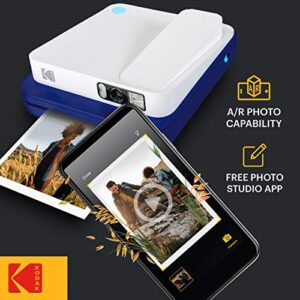 KODAK Smile Classic Digital Instant Camera for 3.5 x 4.25 Zink Photo Paper - Bluetooth, 16MP Pictures (Blue)