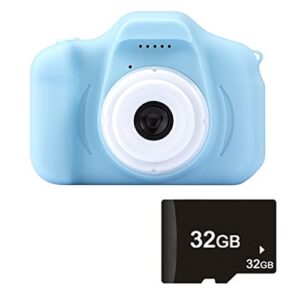 mini camera toy camera children’s mini camera children’s selfie camera shock-proof camera (blue)