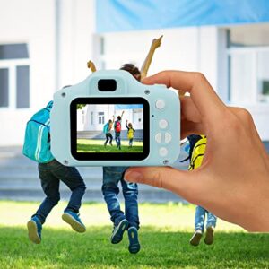 Mini Camera Toy Camera Children's Mini Camera Children's Selfie Camera Shock-Proof Camera (Blue)