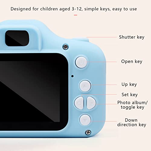 Mini Camera Toy Camera Children's Mini Camera Children's Selfie Camera Shock-Proof Camera (Blue)