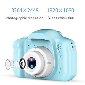 Mini Camera Toy Camera Children's Mini Camera Children's Selfie Camera Shock-Proof Camera (Blue)