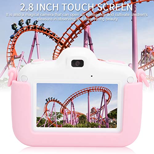 Children Full HD Digital Camera 2.8in Touch Display Screen Video Camera Toy Gifts Cameras for Kids (Pink)