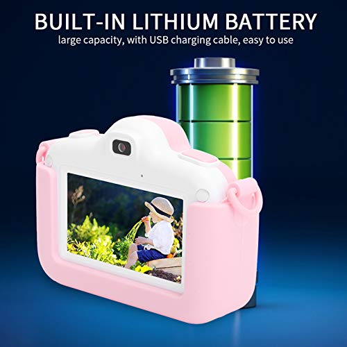 Children Full HD Digital Camera 2.8in Touch Display Screen Video Camera Toy Gifts Cameras for Kids (Pink)