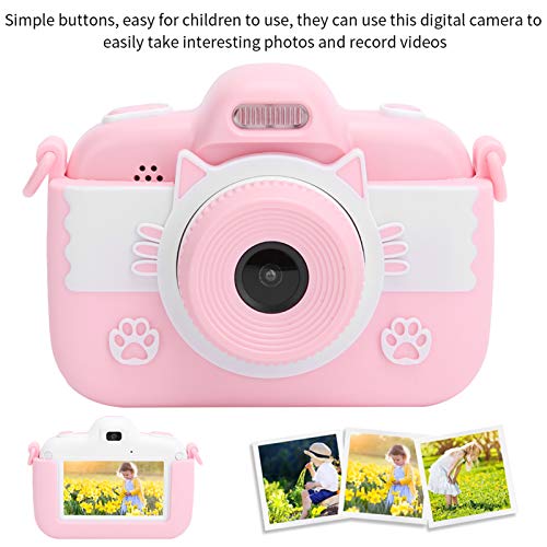 Children Full HD Digital Camera 2.8in Touch Display Screen Video Camera Toy Gifts Cameras for Kids (Pink)