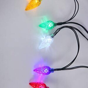 LED Christmas Light Phone Charger Cord USB Charging Cable Gift for Phone 13/12/11 Pro/XS/XS Max/XR/X/8 Plus/ 8/7 Plus/7s Plus/6s/6 with 10 Lights Christmas Decorations(Black)