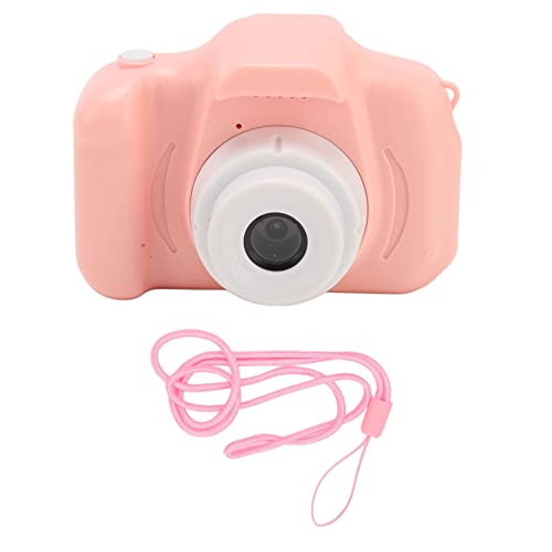 Emoshayoga Kids Digital Camera, Small Digital Camera Wide Applicability ABS Material Cute Pink 1080P HD Video for Home for Girls