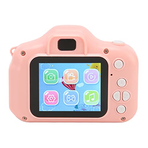 Emoshayoga Kids Digital Camera, Small Digital Camera Wide Applicability ABS Material Cute Pink 1080P HD Video for Home for Girls