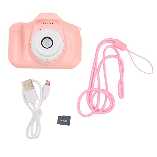 Emoshayoga Kids Digital Camera, Small Digital Camera Wide Applicability ABS Material Cute Pink 1080P HD Video for Home for Girls