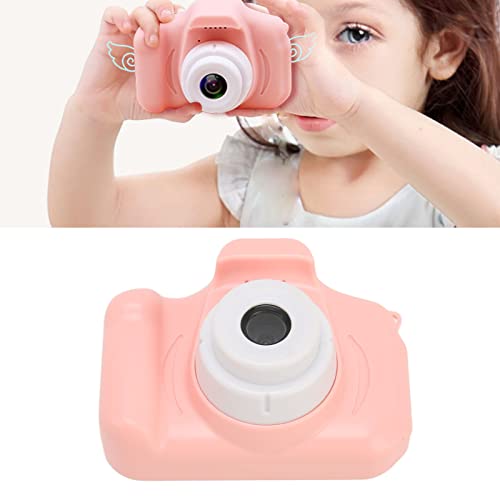 Emoshayoga Kids Digital Camera, Small Digital Camera Wide Applicability ABS Material Cute Pink 1080P HD Video for Home for Girls