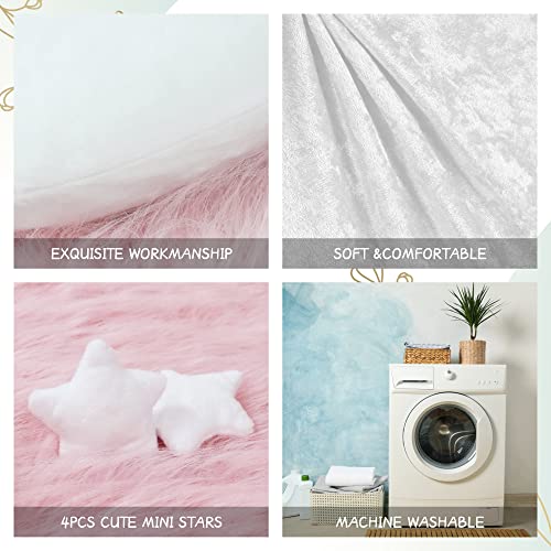 M&G House Newborn Photography Accessories Pillow Newborn Photography Outfits Girl Boy Half Moon Pillow Crescent Star Pillows Basket Photo Prop Baby Photoshoot Props Studio Set(White)