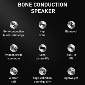 Bone Conduction Speaker, True Wireless Speakers Mini Portable Stereo Sound Creative Portable Speaker Compatible with iPhone, iPad, Samsung, Tablets and More Bone Conduction Sound Box