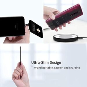 Q1T5 Qi Receiver Micro USB Narrow Side Up, Thin Wireless Charging Receiver, Micro USB Wireless Charger Receiver for Galaxy J7/A3/A9/C5/C8/Note 4/Nexus 4 and Other Micro USB Android Cell Phones