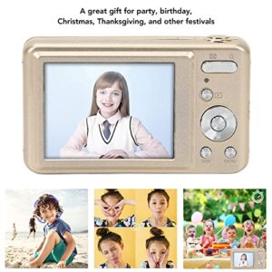 2.7 Inch 8X Optical Zoom Camera, Portable 48MP High Definition Digital Camera for Daily and Travel, ABS Metal Digital Camera for Children, Beginners, Teenagers(Gold)