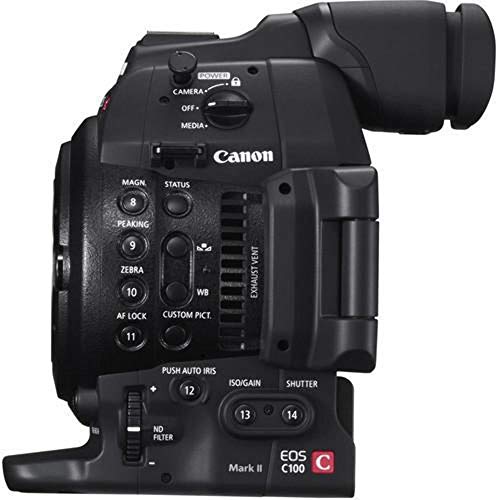 Canon EOS C100 Mark II Cinema EOS Camera with Dual Pixel CMOS AF (Body Only) International Version (No Warranty) (Renewed)